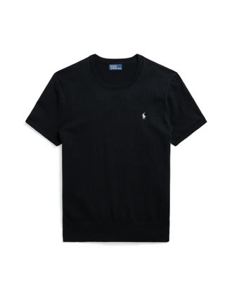Ralph Lauren COTTON-BLEND SHORT-SLEEVE SWEATER