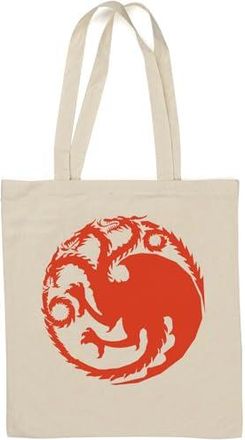 Generic Sac fourre-tout en coton naturel à trois têtes Blanc