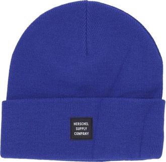 Herschel Blaue Beanie M&uuml;tze mit Umschlag - - Accessories - Herren - Blau - ONE SIZE