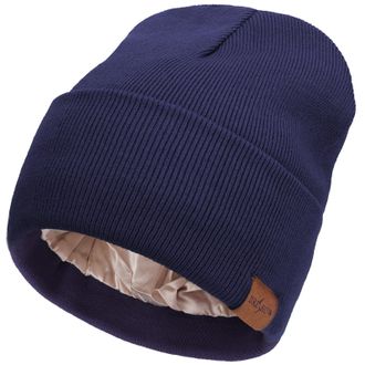 Dreshow Beanie M&uuml;tze f&uuml;r Damen Herren Warme Winterm&uuml;tze mit Weichem Satin Gef&uuml;tterte Unisex Dehnbar M&uuml;tze mit B&uuml;ndchen Strickm&uuml;tze