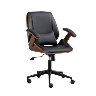Generic B&uuml;rostuhl, Ergonomischer Heimcomputerstuhl Mit Armlehnen, Belastbar Bis 150 Kg, for Schlafzimmer Im Heimb&uuml;ro(Black)