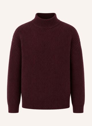 Kiefermann Kiefermann Kiefermann Rippstrickpullover Aus Merinowolle Mit Mock Neck Emilian rot