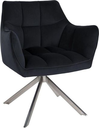 Clp Swing Swing Swing in Black Velvet Cover, Edelstahl