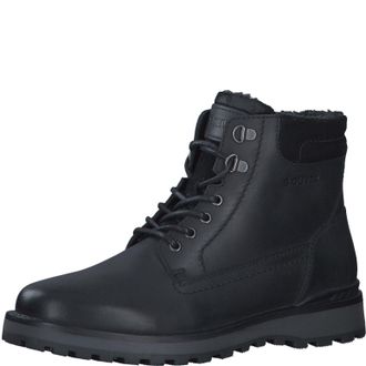 s.Oliver Herren Stiefel zum Schnüren aus Leder Gefüttert, Schwarz (Black), 44 EU