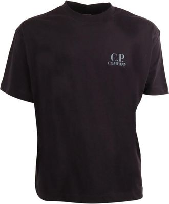 C.P. Company C.p. Company, Homme, Tops, Noir, Taille: L T-Shirt &agrave; Col Rond
