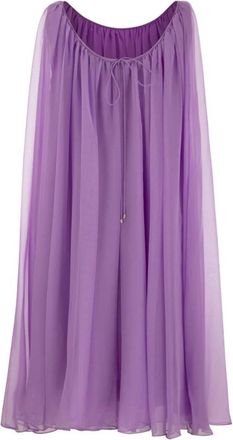 Max Mara Femme, Vestes, Violet, Taille: 36 FR Robe Maxi Fluide en Mousseline