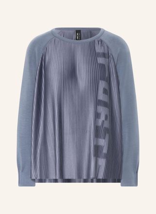 Marc Cain Sweatshirt Mit Plissees blau