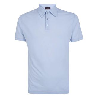 Zanone Homme, Tops, Bleu, Taille: XL Polo &agrave; Manches Courtes