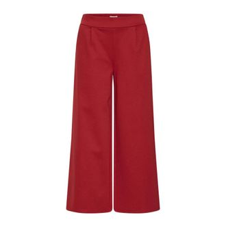 Ichi Ichi, Femme, Pantalons, Rouge, Taille: 48 FR Wide Pantalons