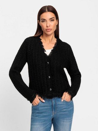 Heine Strickjacke Strickjacke Langarm Boucl&eacute;, Effektgarn