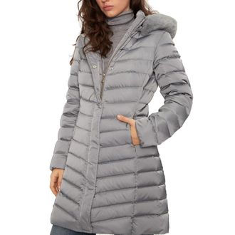 Geox Woman W BETTANIE DOWN JACKETS GHOST GRAY 46_IT