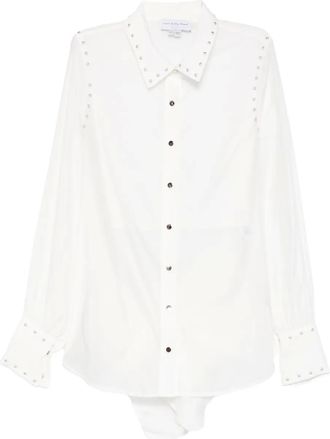 Never Fully Dressed tie-back shirt - Weiß