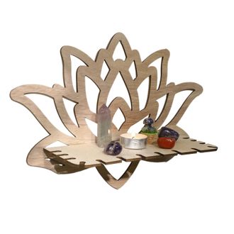 Generic Wandregal in Blumenform, Holzregal, hohle Wanddekoration f&uuml;r Schlafzimmer, Wohnzimmer, Badezimmer, Raumdekoration, H&auml;ngeregal f&uuml;r Kerzen, Bilderrahmen