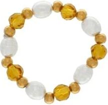 Dansk Copenhagen Eleganter Perlenmix Goldring - - Accessories - Damen - Gelb - ONE SIZE