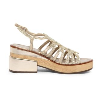 Pons Quintana Denis Sandale Platin Modell 9898 - - Shoes - Damen - Gelb - 39 EU