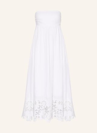 Max Mara Max Mara Studio Off-Shoulder-Kleid Scena Aus Leinen Mit Lochspitze weiss
