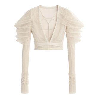 Rick Owens Femme, Blouses et Chemises, Beige, Taille: 36 FR Rhino Top