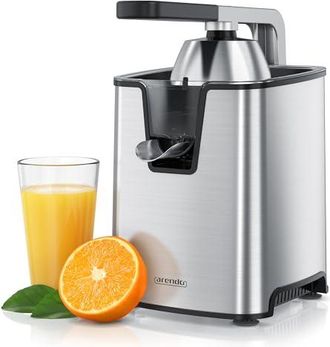 Arendo elektrische Saftpresse 1000 Watt - Edelstahl Zitruspresse Orangenpresse Entsafter - Hochleistungsmotor - sehr hohe Ergiebigkeit - Edelstahlkegel - BPA