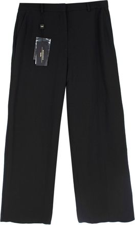 Max Mara Weekend MaxMara Black Wide Leg Trousers Size XL