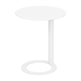 Generic Kleiner Beistelltisch, runder C-f&ouml;rmiger Metalltisch mit rundem Fu&szlig;, Nachttisch, Gartentisch f&uuml;r Wohnzimmer, Schlafzimmer, Balkon oder B&uuml;ro