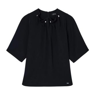 A|X Armani Exchange Bluse mit Nieten - - Blouses & Shirts - Damen - Schwarzk - S