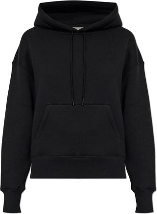 Ami Femme, Sweatshirts et sweats &agrave; capuche, Noir, Taille: 36 FR SweaT-shirt &agrave; capuche en coton