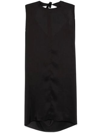 Maison Margiela robe en soie à coupe mi-longue - Noir