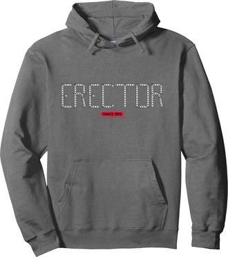 Meccano Erector Strips Text Logo Modellautos Retro Pullover Hoodie