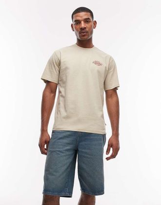 Dickies Short en jean ample 13 pouces - Bleu kaki teint&eacute;-Vert