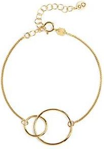 Singularu Bracelet Sister. Laiton avec plaqu&eacute; or 18Kt. Perles de culture. Longueur de la cha&icirc;ne : 19 cm. Bijoux pour femme