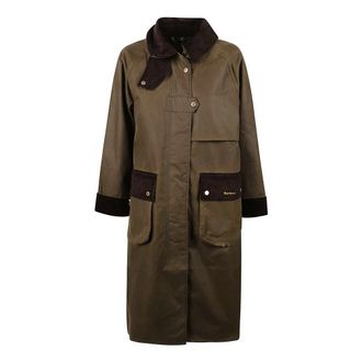 Barbour Kirklees Waxed Jacket - Femme - Manteaux - Brun - Taille: 42 FR
