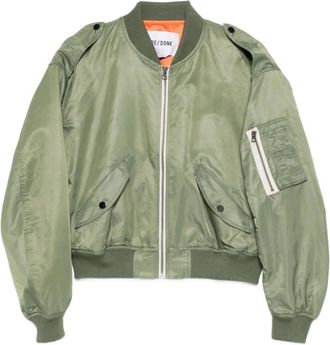 Re/Done Femme, Vestes, Vert, Taille: 40 FR Blouson aviateur classique