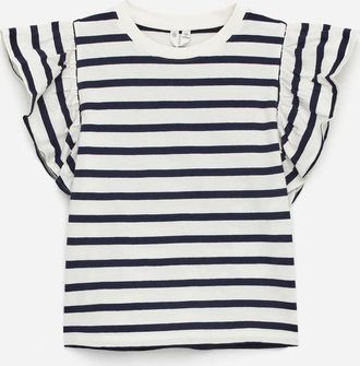 Arket Oberteil Mit Volants -Blau