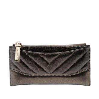 Chanel Pre-owned Quilted Leather Pouch - - Pre-owned - Damen - Braun - ONE SIZE