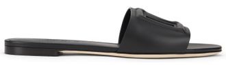 Dolce & Gabbana Womens Millenials Sandals Nero Upper Calf Leather Bos Taurus