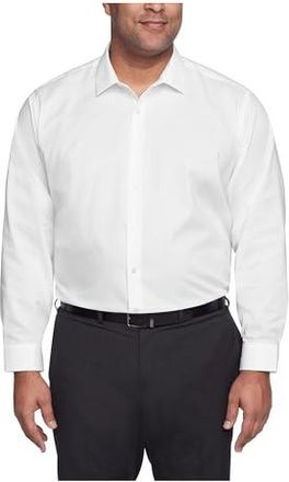Kenneth Cole Dress Shirt Big and Tall Solid Chemise, Blanc, 3XL (Grand) (Cou 48 cm) (Hanche 86/89 cm) Homme