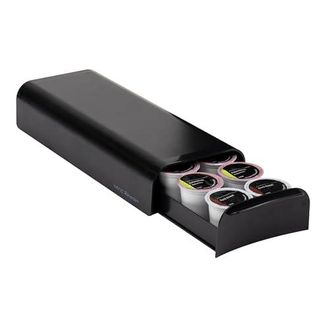 Mind Reader Slim pour 16 Capsules Nespresso, 12 K Bonnets, 14 CBTL/Verismo Pods, Black Caf&eacute; Pod Storage tiroir