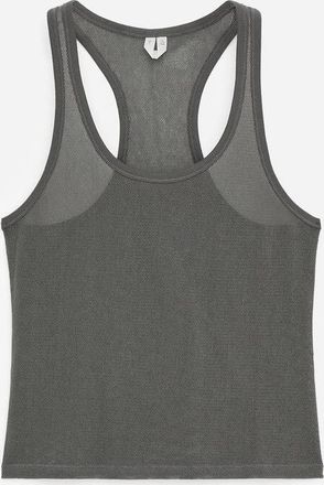 Arket Tanktop Aus Mesh -Grau