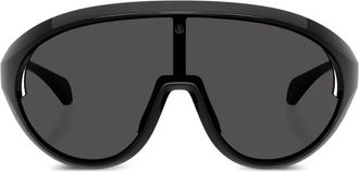 Moncler Sonnenbrille mit Oversized-Gestell - Schwarz