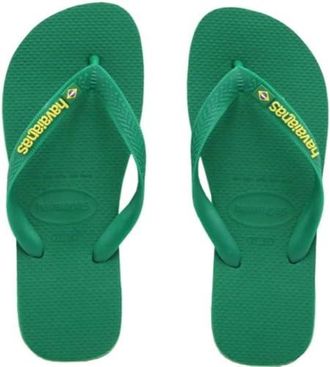 Havaianas Tongs verts pour hommes et femmes Brasil Logo Neon 39/40, Vert jaune, 39 EU