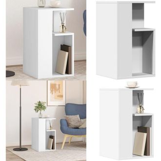vidaXL Beistelltisch Wei&szlig; 35x35x60 cm Holzwerkstoff - Couchtisch - Beistelltisch - Wohnzimmerstil - Modern - Wei&szlig;er Couchtisch - Home & Living