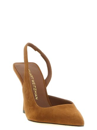 Stuart Weitzman Womens Vinnie Dorsay Heel Brown