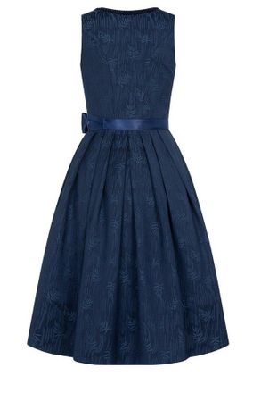 N&uuml;bler Trachtenkleid Midi Dirndl Floreta in Nachtblau von N&uuml;bler - Rockl&auml;nge 60 cm