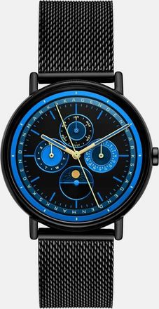 Skagen Sun/Moon Signatur - Montre multifonction pour homme en acier inoxydable - Noir