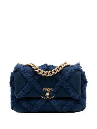 Chanel sac &agrave; bandouli&egrave;re 19 Flap m&eacute;dium (2020) - Bleu
