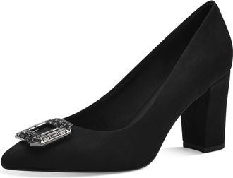 Marco Tozzi Damen Pumps Spitz Vegan, Schwarz (Schwarz), 38 EU