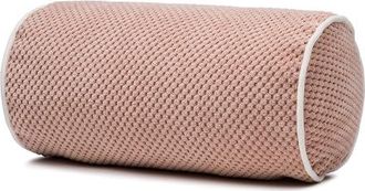 Gözze Kissenrolle Sven, Nackenrolle in genoppter Optik mit Keder, Dekorative Rolle mit Reißverschluss, 40 x 20 cm - Altrosa
