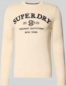 Superdry Strickpullover mit Rundhalsausschnitt