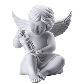 Rosenthal Engel mit Laterne, &Oslash; 12,0 cm x H 13,9 cm, Porzellan Weiss-matt, inkl. Geschenkbox