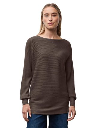 Street One Damen 3016972 Dolman Pullover, Dark Nomad Brown Mel, 40